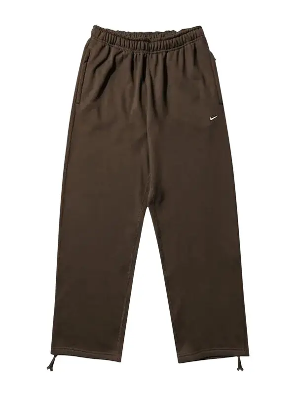 Nike Solo Swoosh Fleece Open-hem Pants - Brown