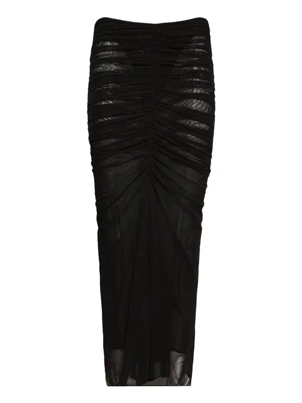MUGLER Midi Skirt - Black