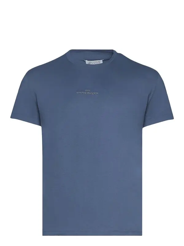 MAISON MARGIELA T-shirt With Embroidery - Blue