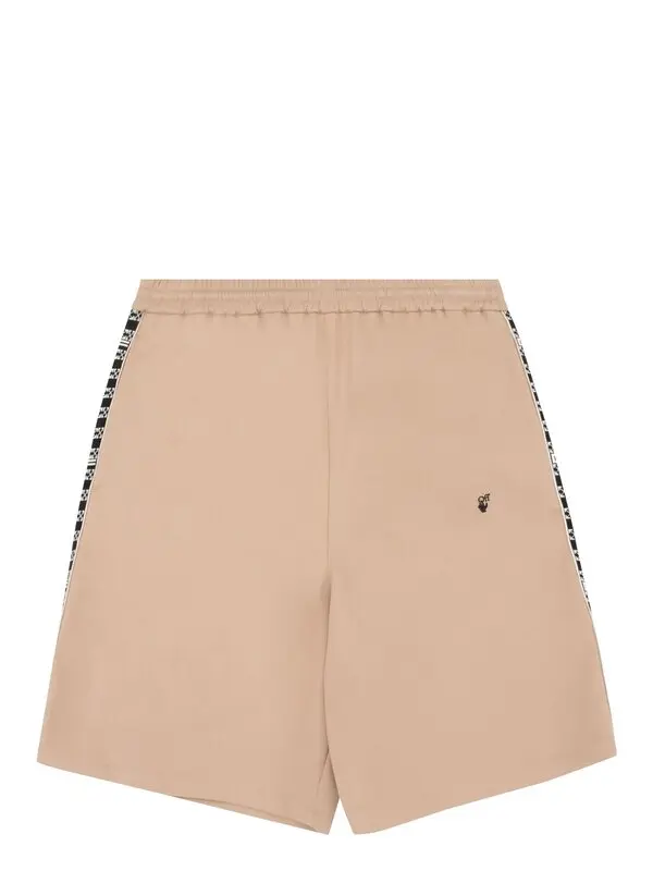 Off-White Monogram Band Track Shorts - Tan