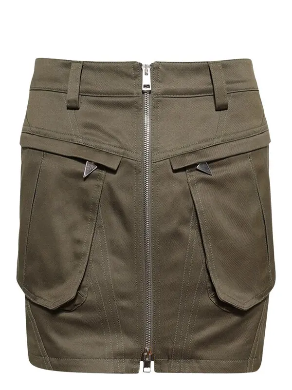MUGLER Cargo Skirt - Green