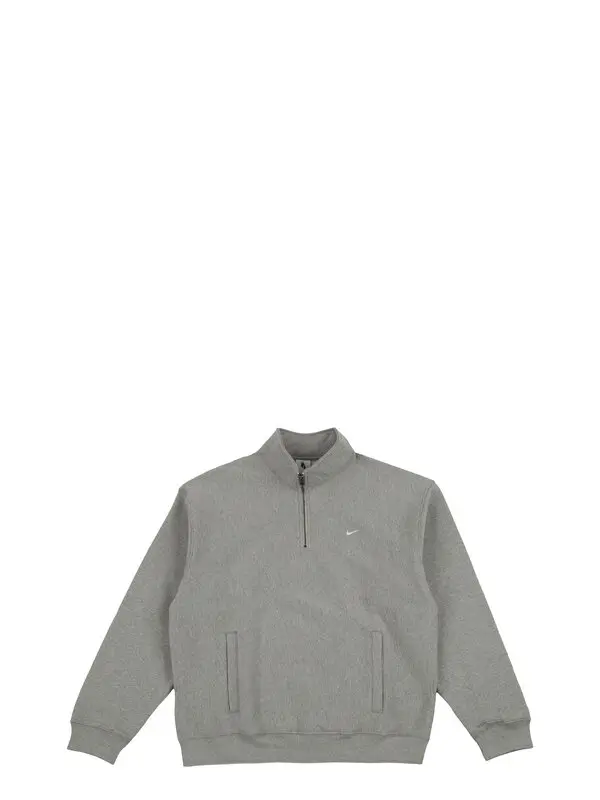 Nike Solo Swoosh Quarter-zip Top - Grey