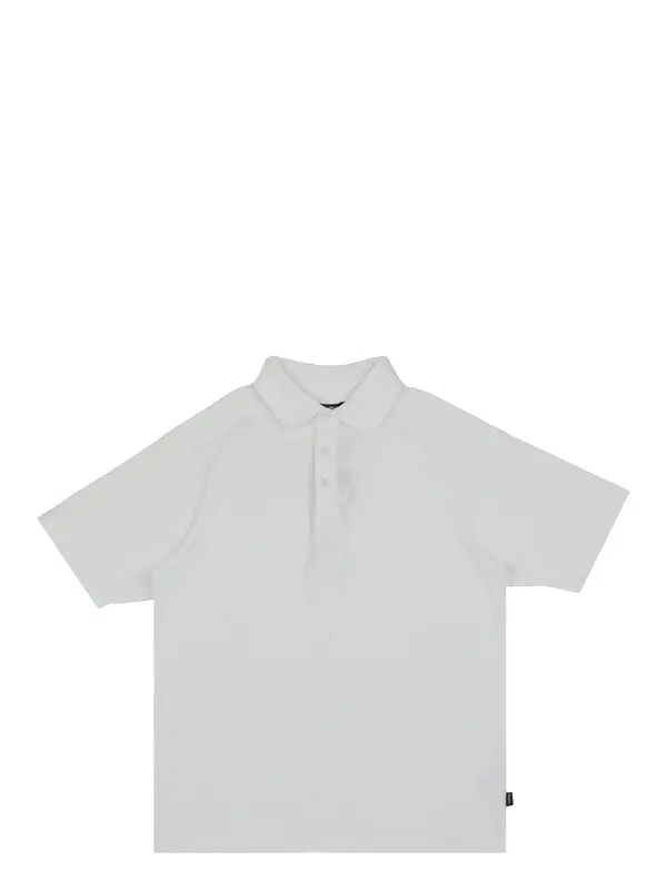 MALBON Raglan Sleeve Mesh Polo - White
