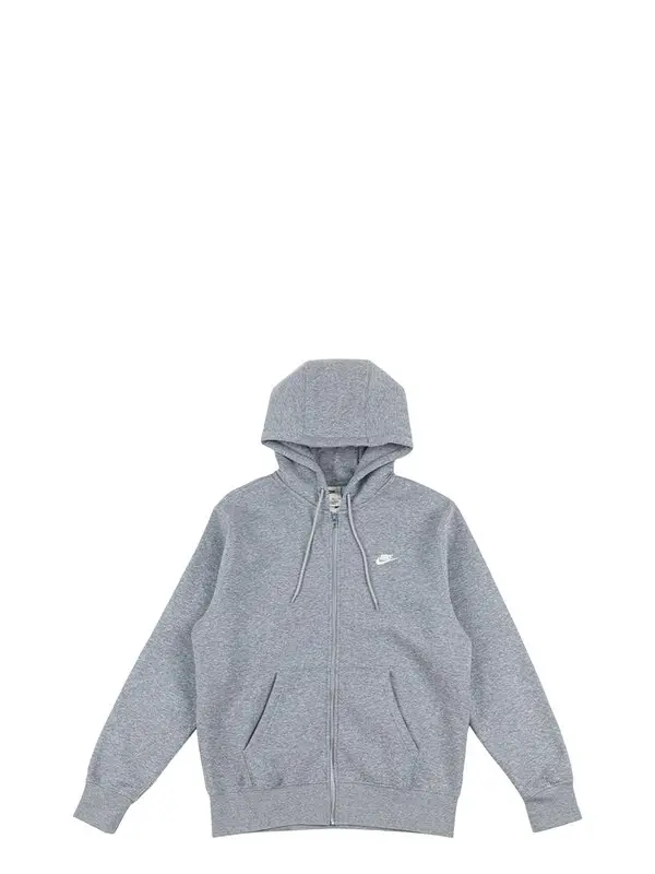 Nike Club Fleece Full-zip Hoodie - Grey