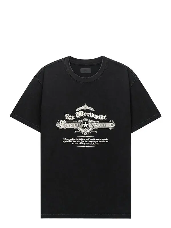 RtA Colin Oversized Retro Paradise Tee - Black
