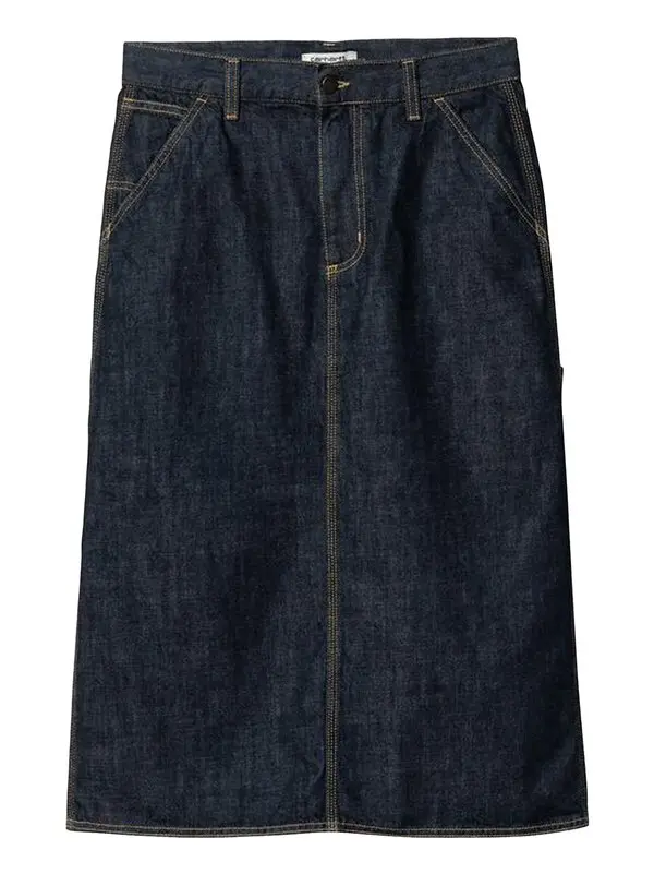 Carhartt Work In Progress Single Knee Denim Skirt - Blue