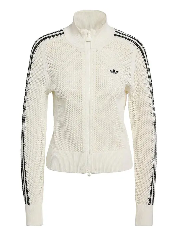 Adidas Knitted Crochet Firebird Track Top - White