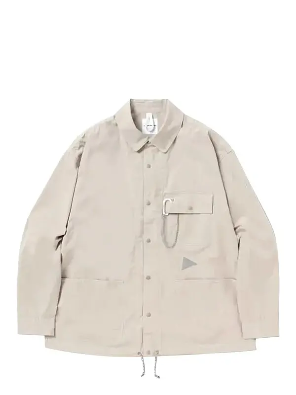 AND WANDER Dry Rip Shirt Jacket - Tan