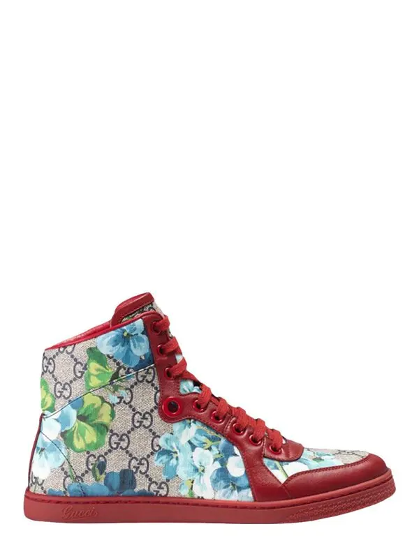Gucci Gg Supreme High Top Sneakers - Red