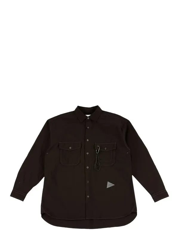 AND WANDER Cordura Typewriter Long-sleeve Shirt - Brown