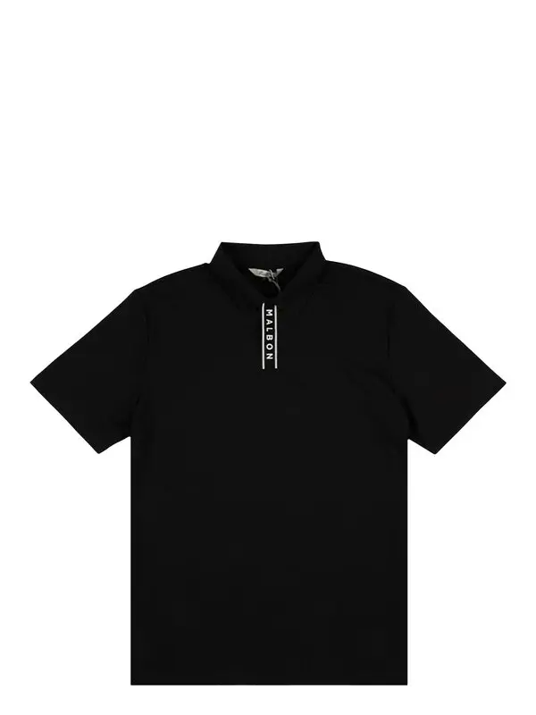 MALBON Block Placket Polo - Black