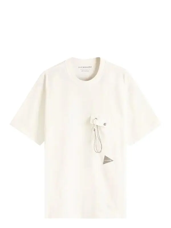 AND WANDER Pocket Tee - White