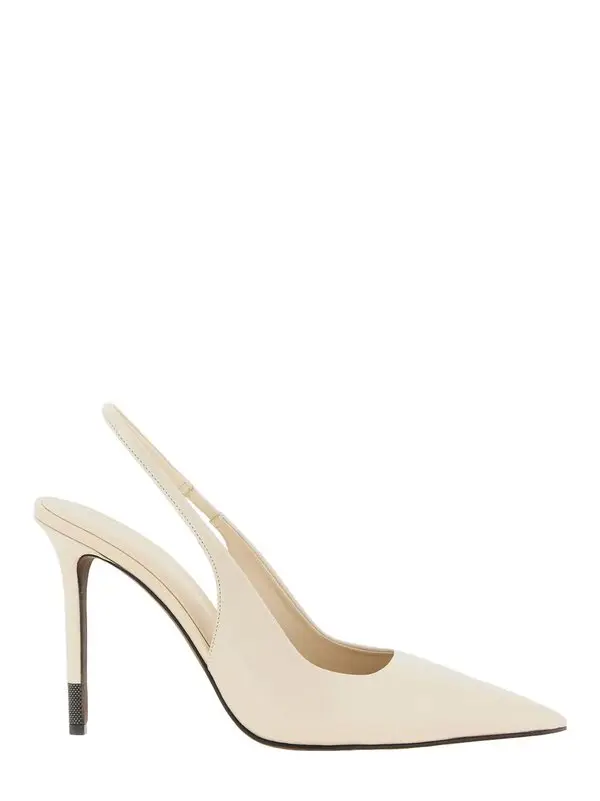 Brunello Cucinelli Slingback Pumps - White