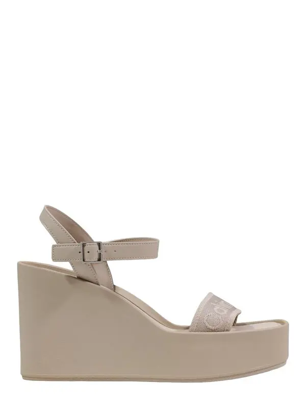 Calvin Klein Heeled Sandal - Beige