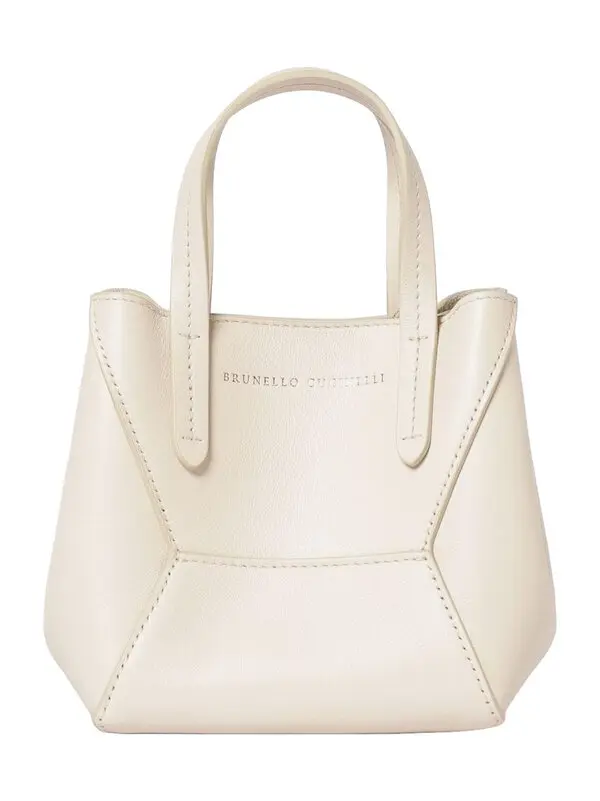 Brunello Cucinelli Leather Handbag - Ivory