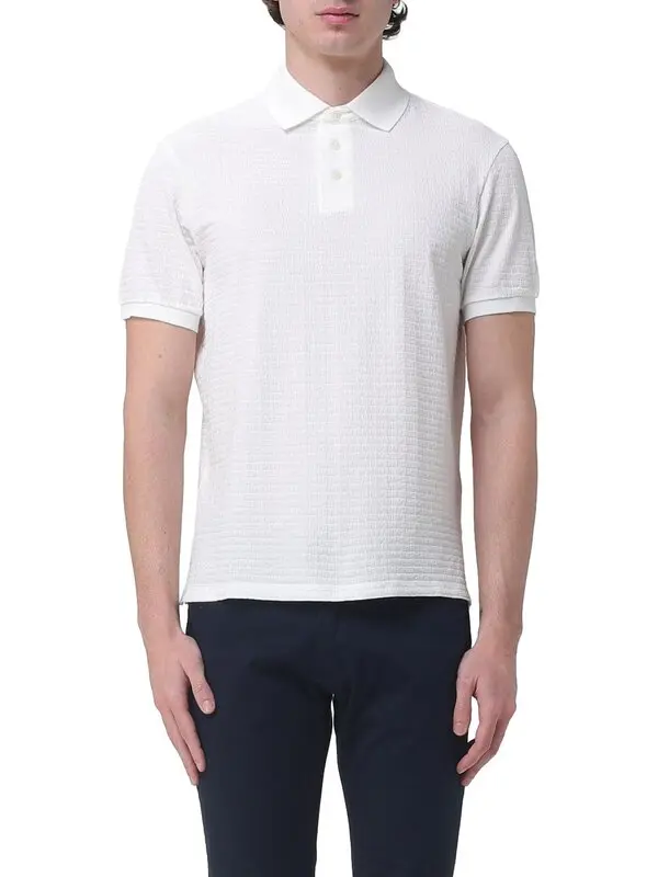 Emporio Armani Short-sleeved Cotton Piqué Polo Shirt - White