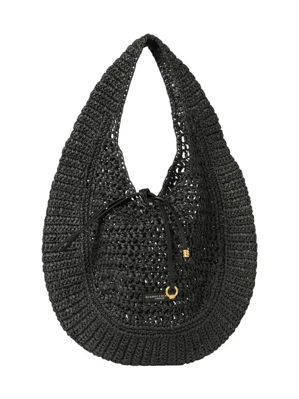GIANNI CHIARINI Woven Shoulder Bag - Black