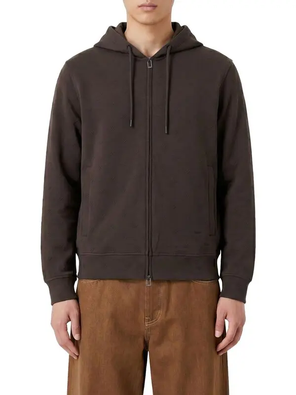 Emporio Armani Full Zip Hoodie - Grey