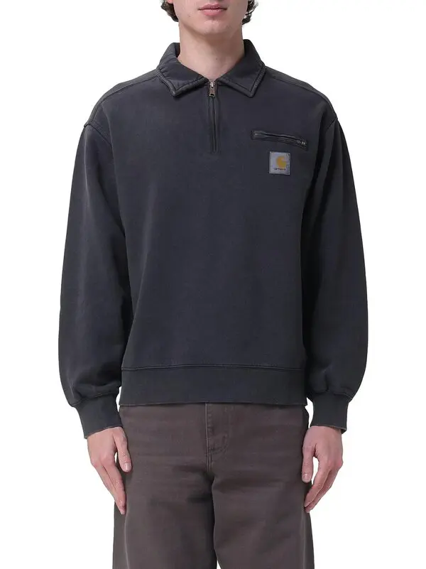 Carhartt Work In Progress Quarter Zip Sweatshirt - Black