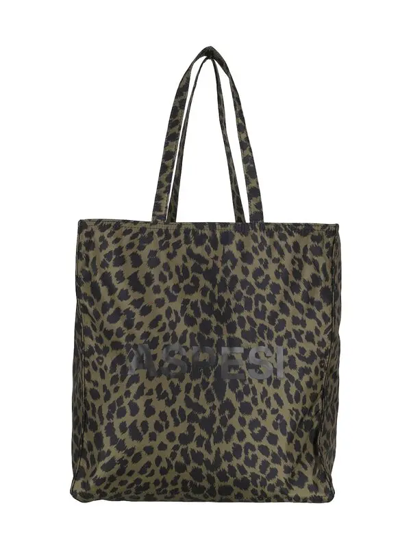 Aspesi Printed Tote Bag - Brown