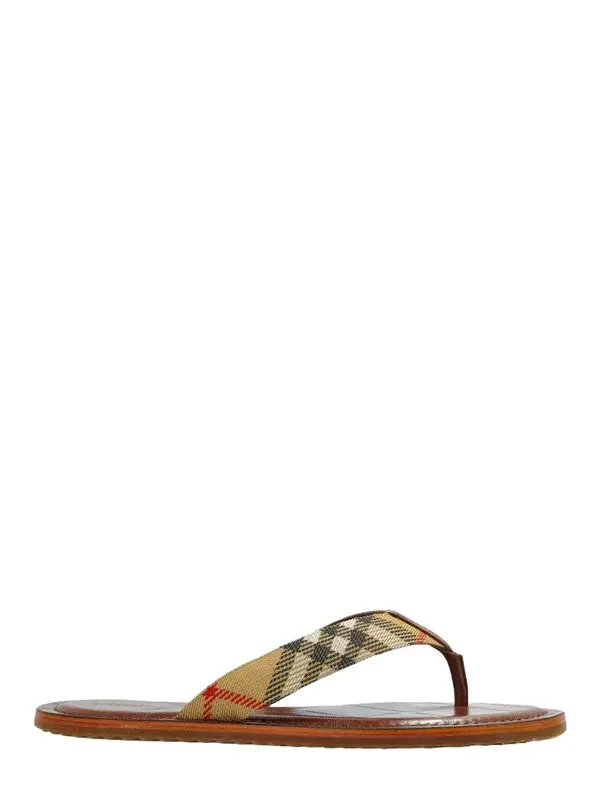 Burberry Check Pattern Sandals - Neutrals