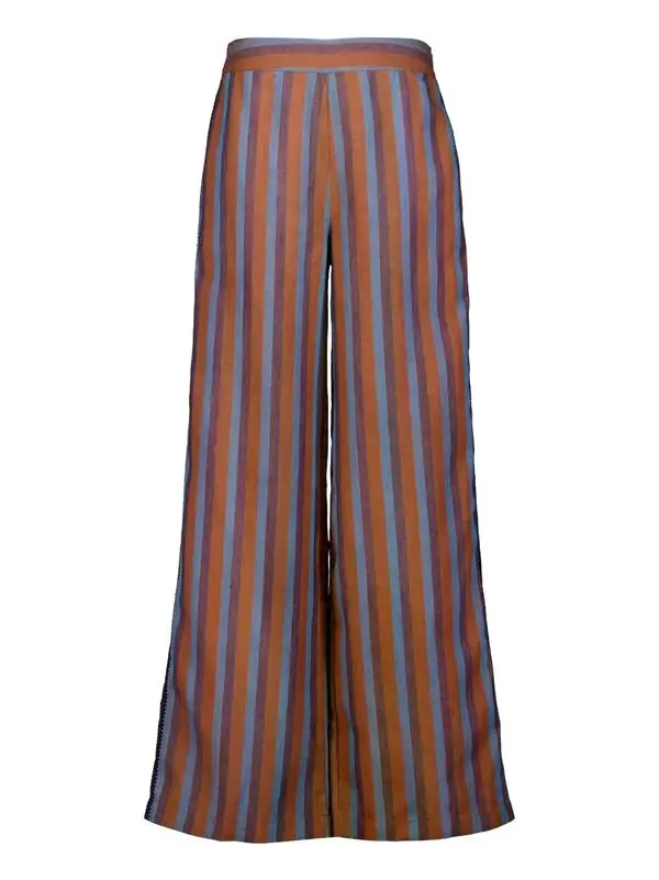 PAULA Striped Wide-leg Trousers - Blue