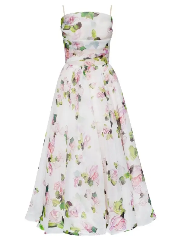 MILLA Tender Spaghetti Strap Midi Dress - Apple Blossom