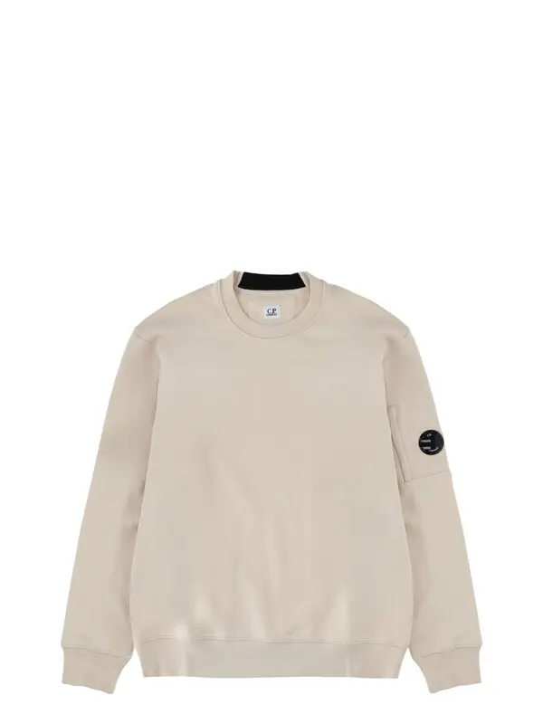 C.P. COMPANY Sweatshirt With Logo Patch - Ivory