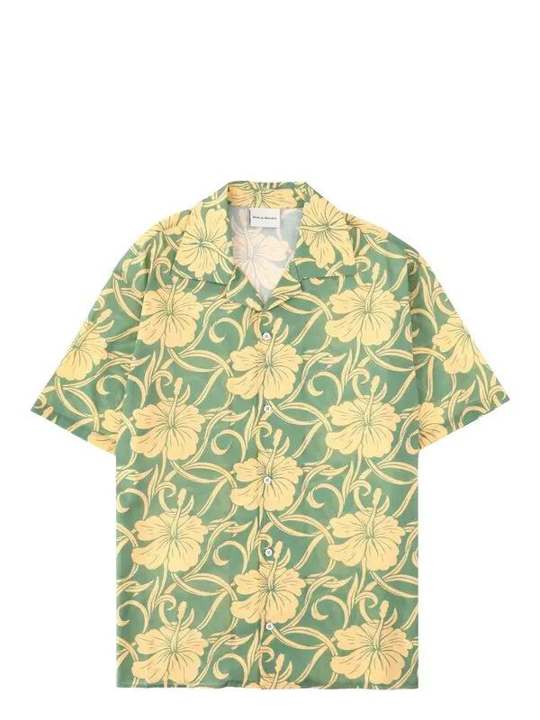 Drole De Monsieur Hibiscus Monogramme" Shirt - Green