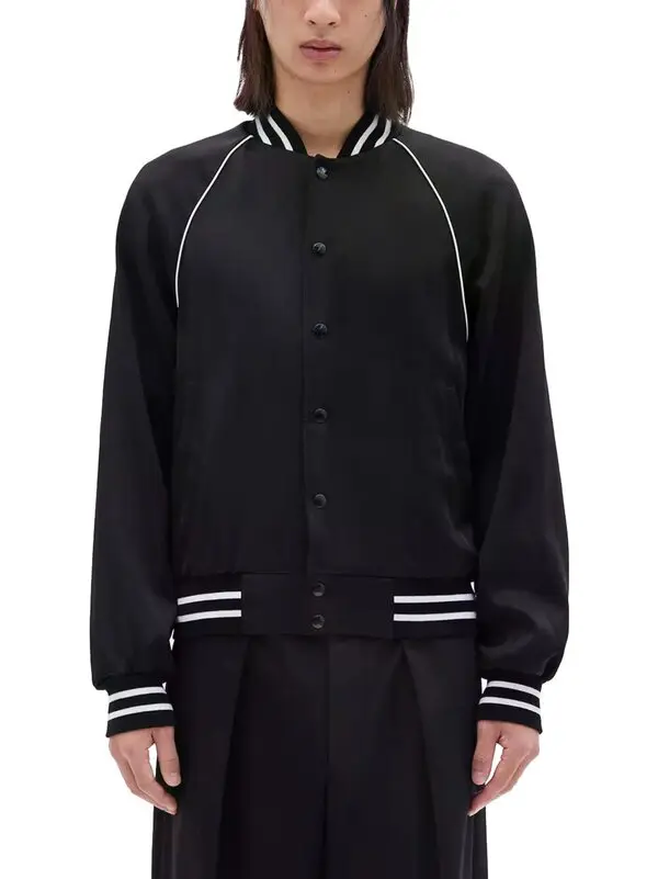 ANN DEMEULEMEESTER Esko Embroidery-detail Bomber Jacket - Black
