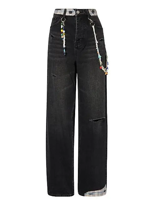 NAHMIAS Baggy-fit Denim Jeans - Mid Black Wash