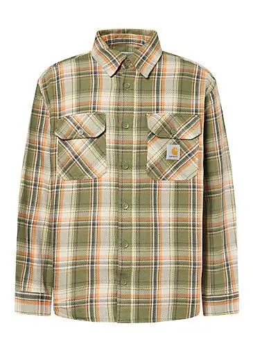 Carhartt Work In Progress Tunick Plaid Twill-cotton Shirt - Tunick Check Green