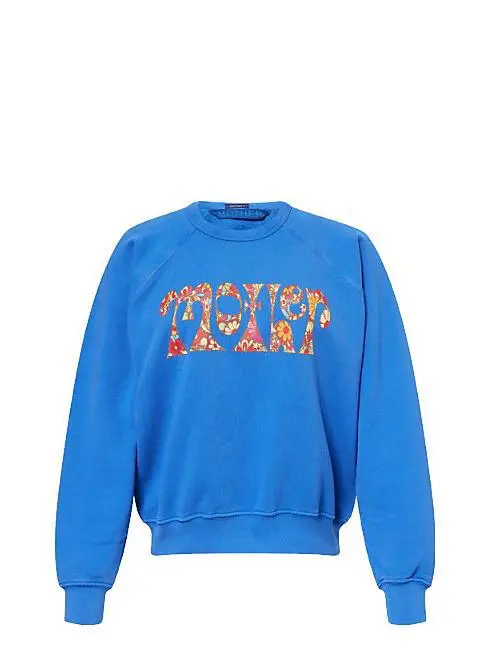 MOTHER Logo-print Cotton Sweatshirt - Petal Power