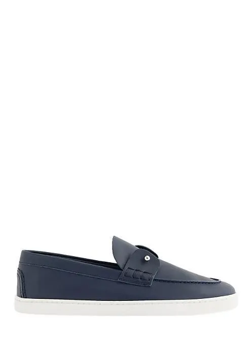 CHRISTIAN LOUBOUTIN Chambeliboat Leather Boat Shoes - Marine