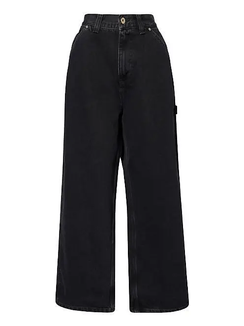 Carhartt Work In Progress Belmont Workwear Wide-leg Denim Jeans - Black