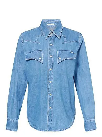 MOTHER The Gallop Exes Western Denim Shirt - Playing For Keep