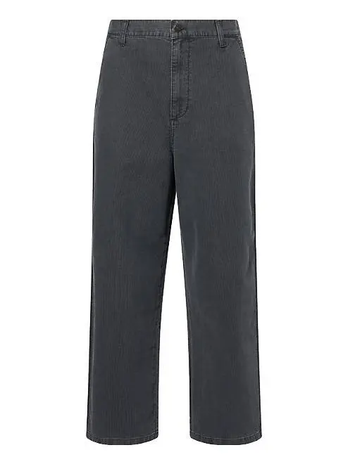 Carhartt Work In Progress Relaxed Straight-leg Cotton-corduroy Trousers - Obsidian