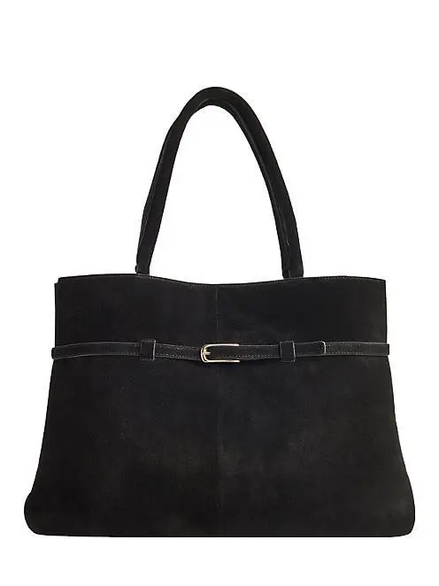 Whistles Suede Tote Bag - Black