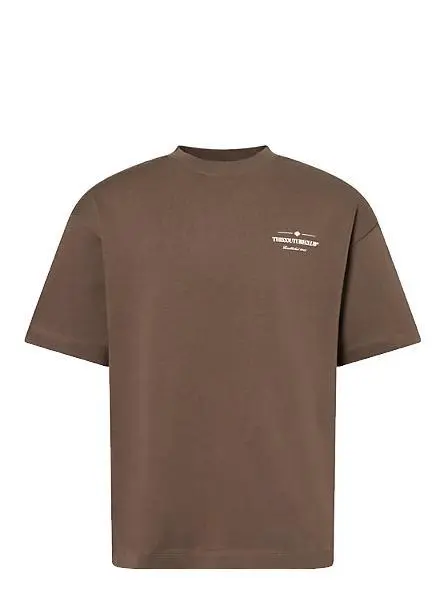 THE COUTURE CLUB Copyright Graphic Text-print Cotton T-shirt - Brown