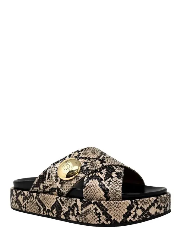 SHU SHOP Katie Platform Slide Sandal - Snake