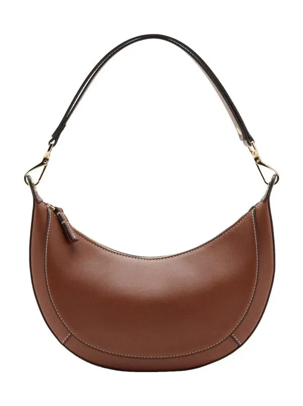 Mango Oval Faux- Shoulder Bag - Leather