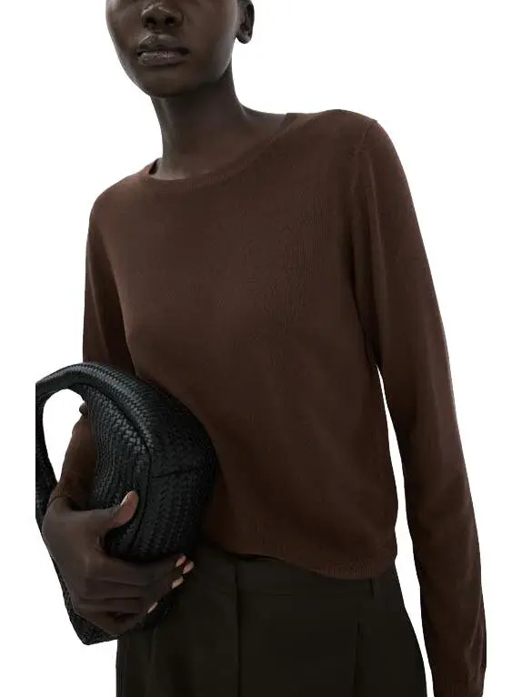 Mango Crewneck Sweater - Chocolate