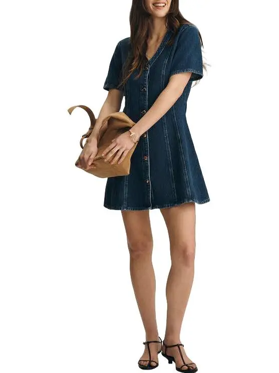 MAVI Kristy Cotton Denim Shirtdress - Dark Gold Premium