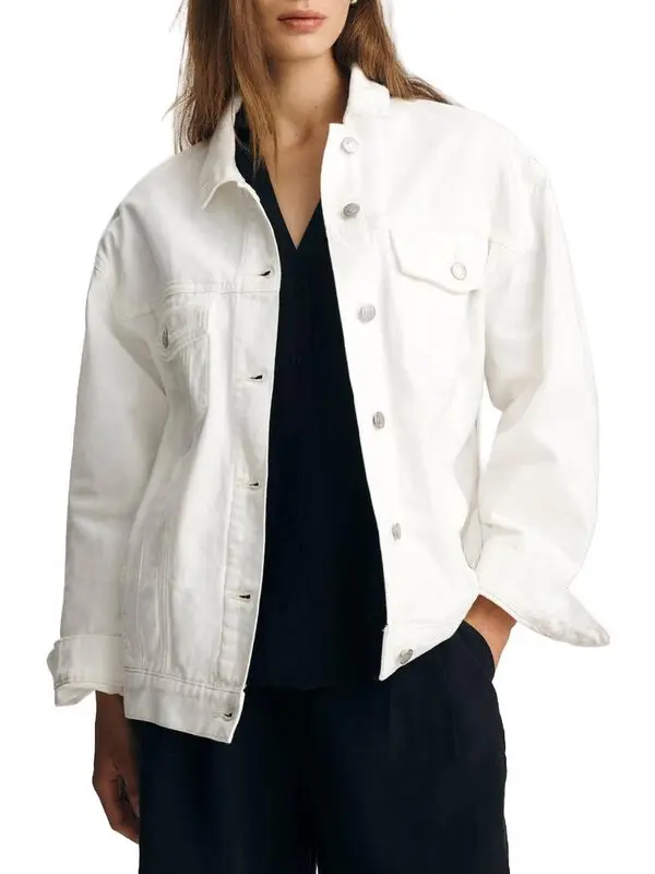 MAVI Luna Denim Jacket - Off White Denim
