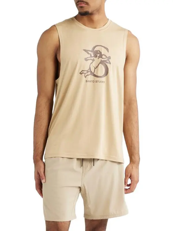 SANTO STUDIO Relaxed Angel Tank - Calm Brown