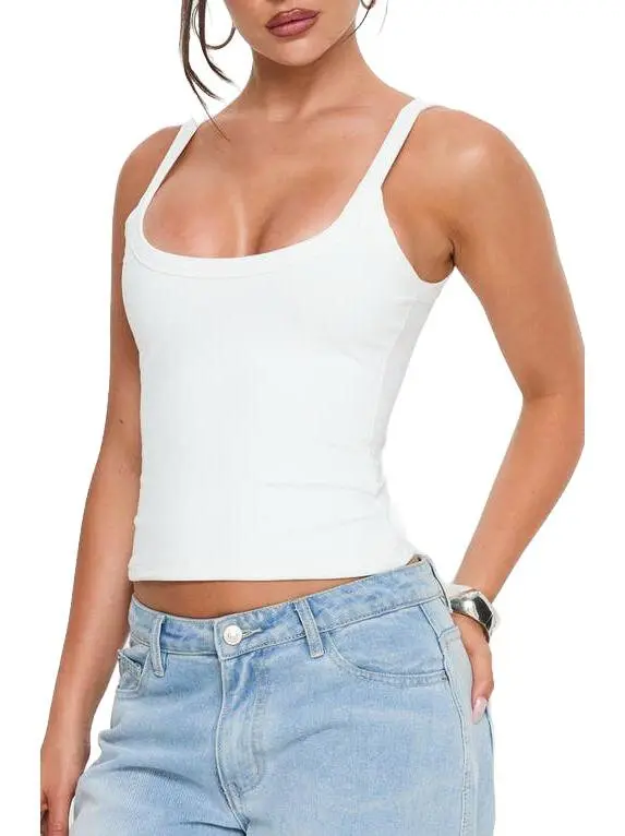 Princess Polly Kasper Cinched Tank - White