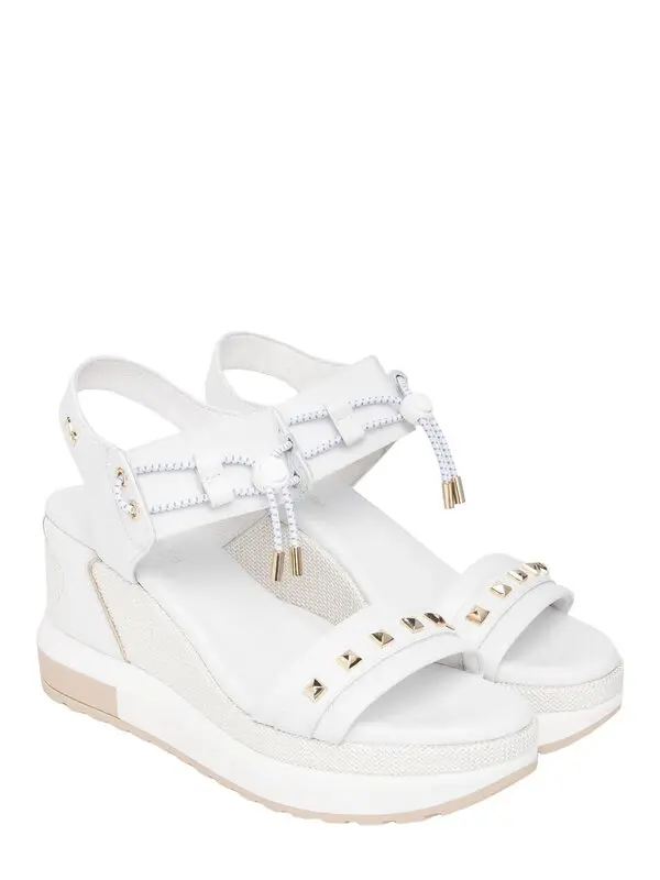 NEROGIARDINI Platform Wedge Sandal - White