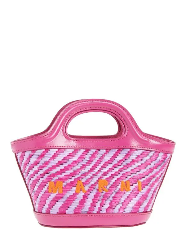 Marni Micro Tropicalia Logo Bag - Cassis