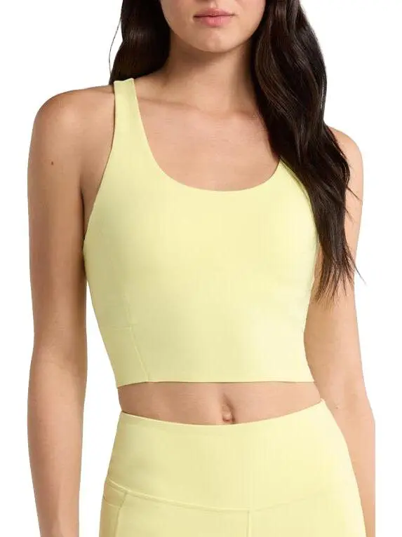 RHONE Revive Scoop Longline Bra - Lemon Lime