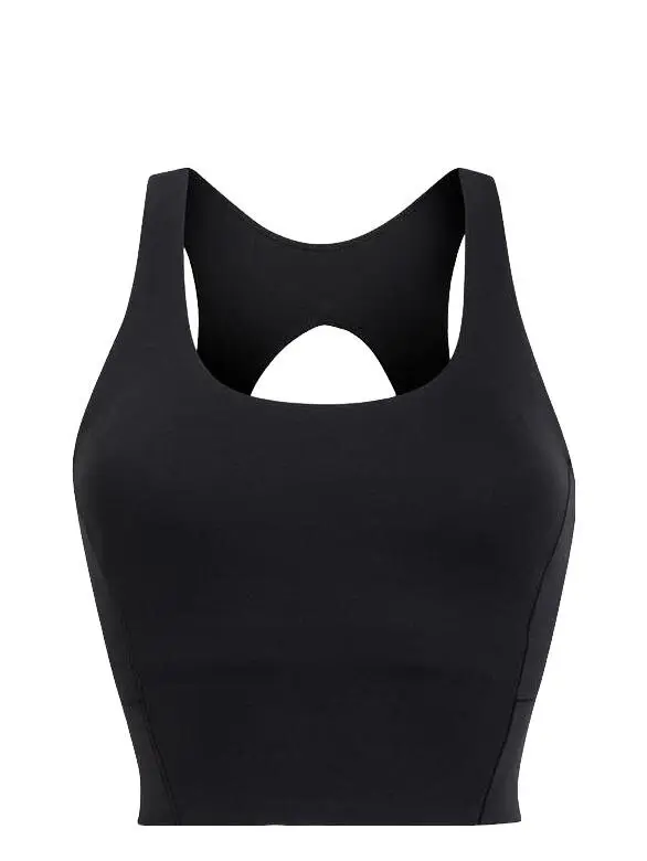 RHONE Revive Scoop Longline Bra - Pure Black